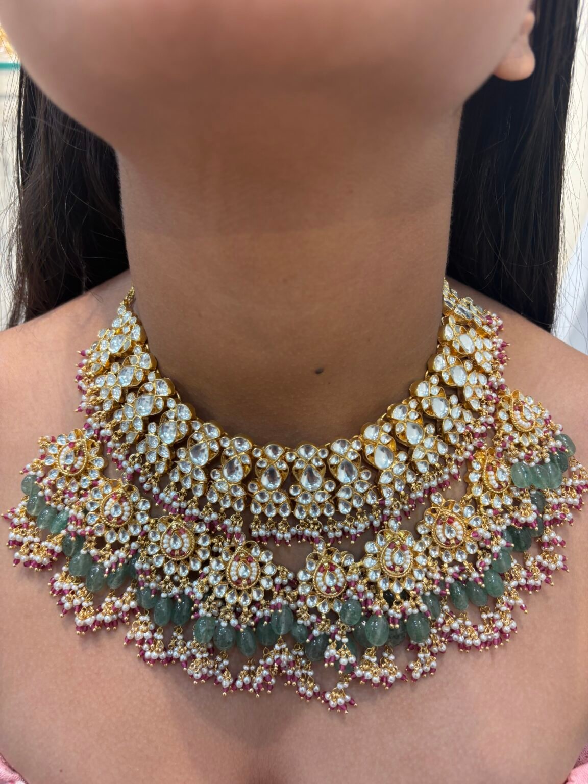 Buy Trisha Bridal Kundan Necklace Set - Jewellery Online | Josya